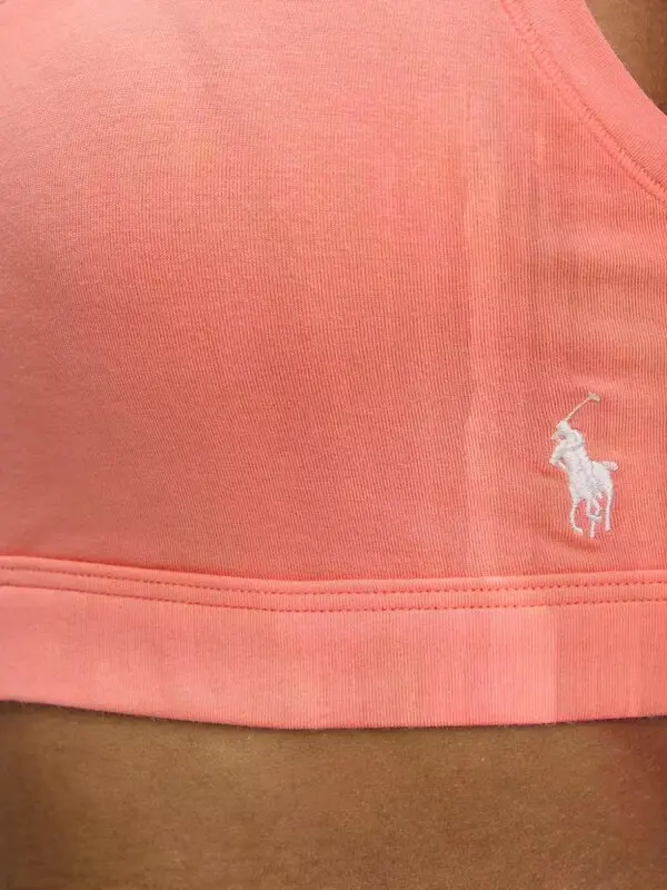Polo Ralph Lauren Embroidered-logo Scoop-neck Bra