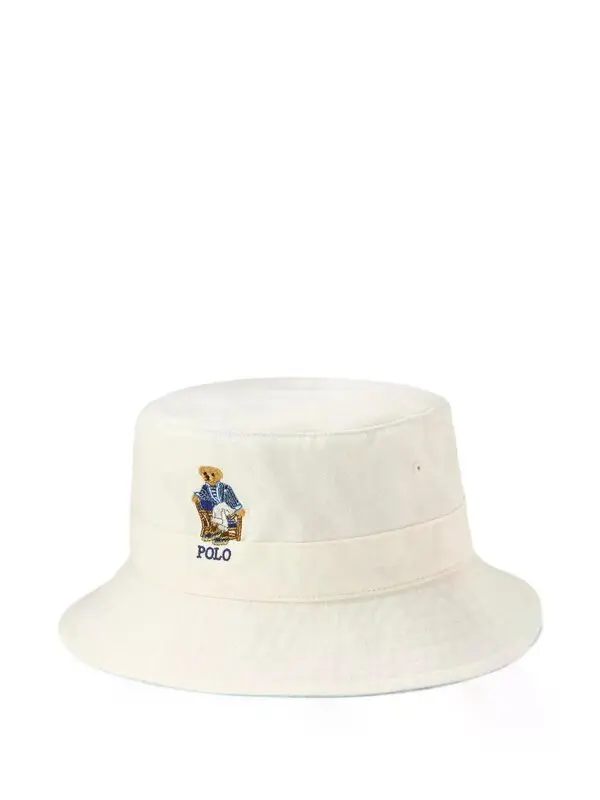 Polo Ralph Lauren Embroidered Bucket Hat - Neutrals