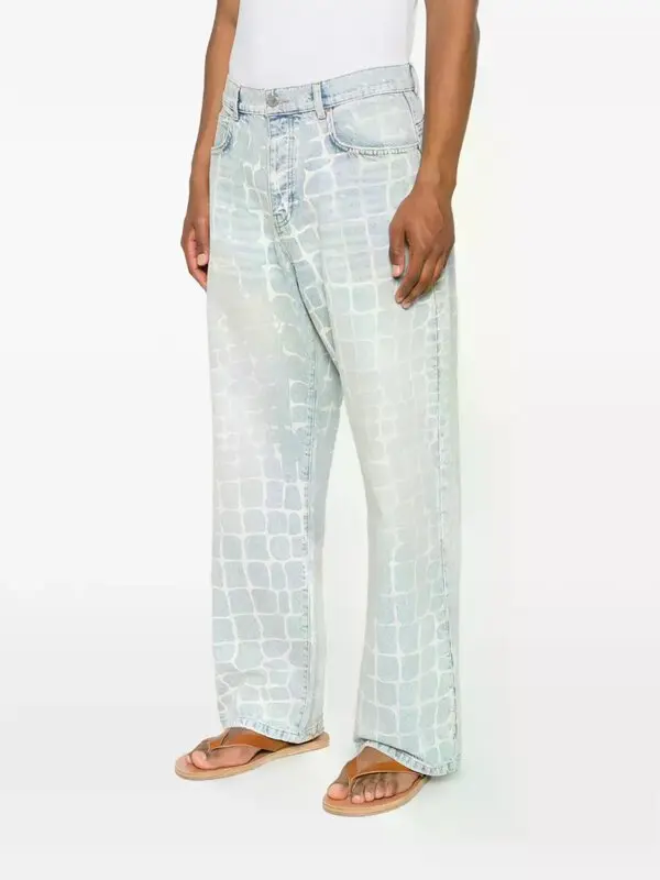 BLUE SKY INN Crocodile-effect Jeans