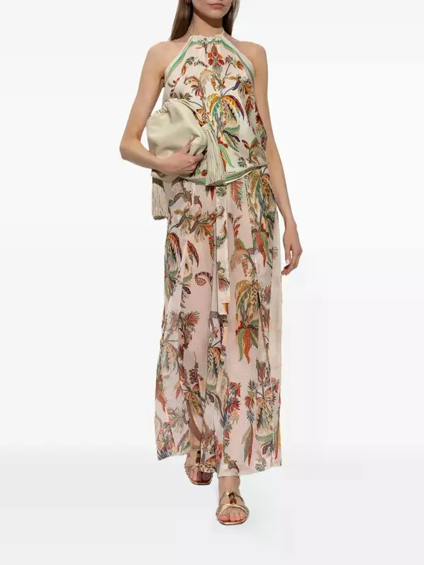 Etro Paisley Print Slit Detail Palazzo Pants
