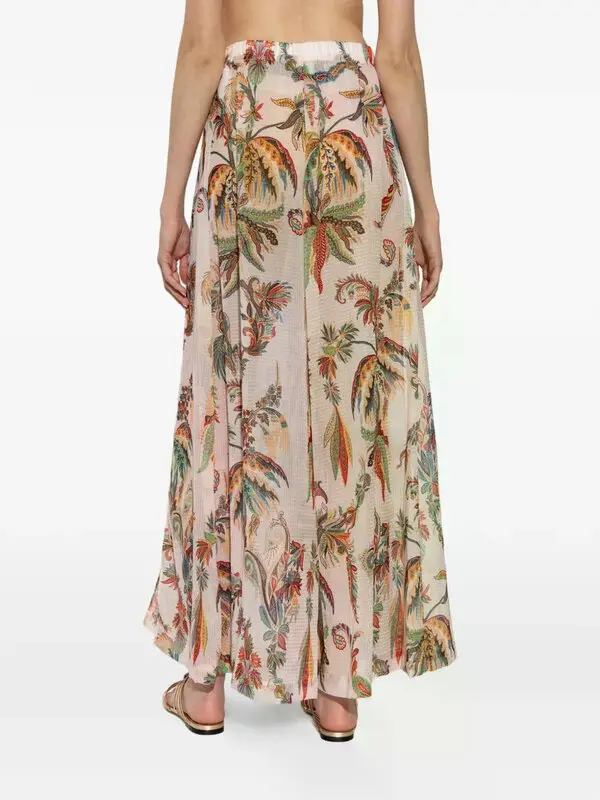 Etro Paisley Print Slit Detail Palazzo Pants