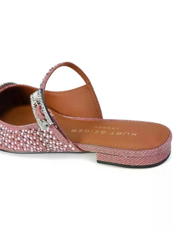 Kurt Geiger Crystal Buckle Flat Mules