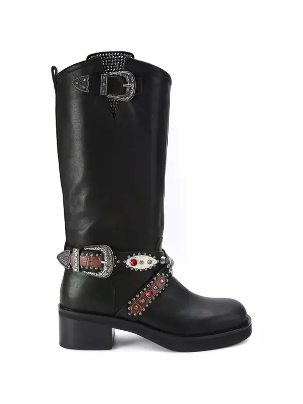 Kurt Geiger Western Studded Biker Boots