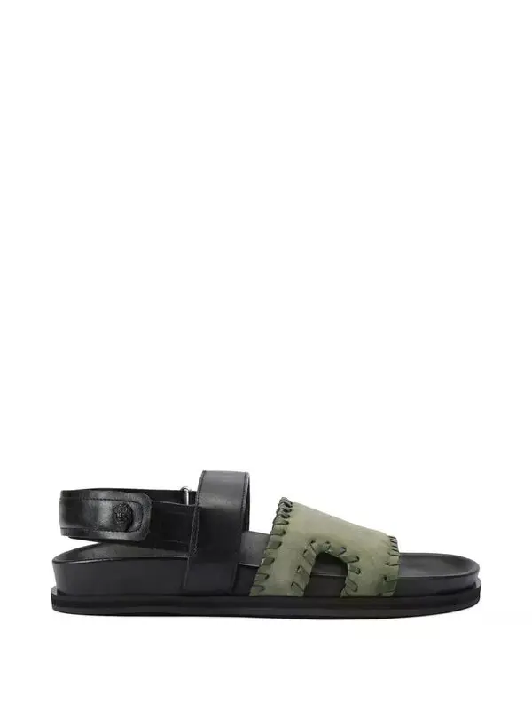Kurt Geiger Suede Stitch Strap Baker Sandals