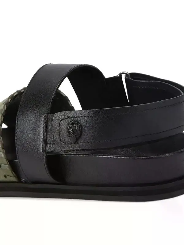 Kurt Geiger Suede Stitch Strap Baker Sandals