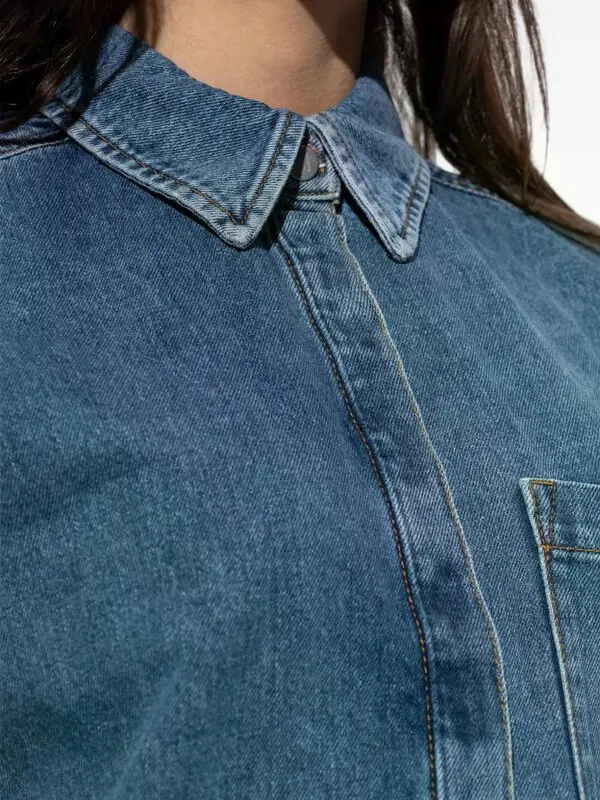 BY MALENE BIRGER Dea Chest-pocket Denim Shirt - Blue