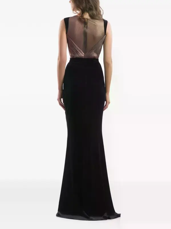 IMROSKA Plissé Effect Side-slit Maxi Dress