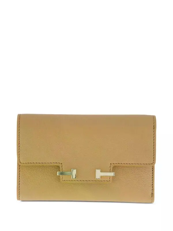 TOM FORD Aube T-clasp Pebbled-leather Wallet - Brown