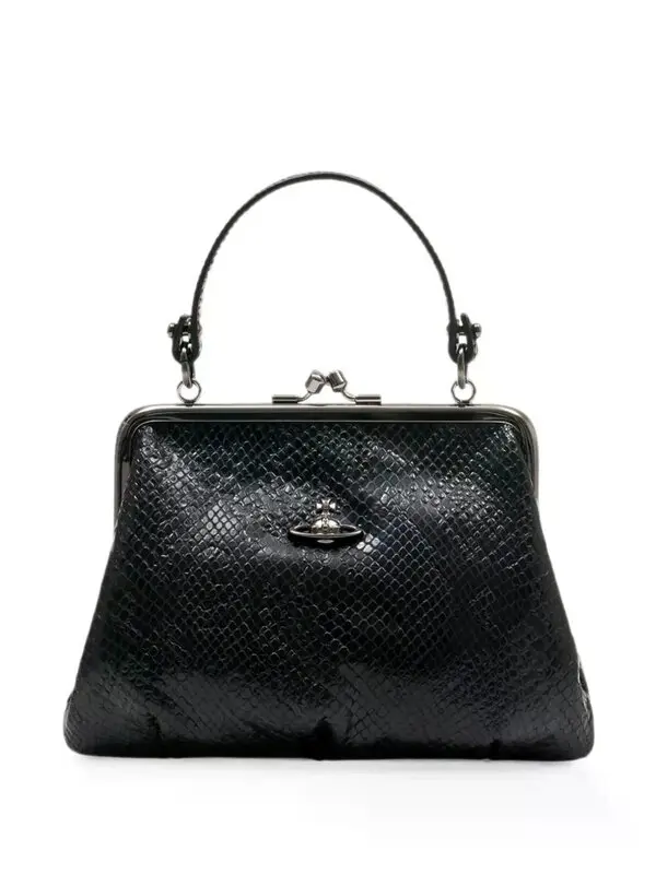 VIVIENNE WESTWOOD Granny Frame Leather Clutch Bag