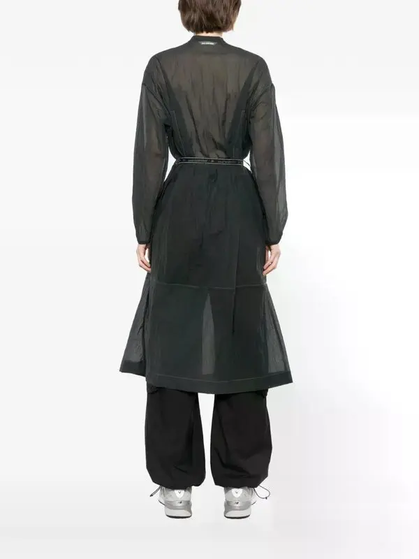 AND WANDER Sheer Ripstop Band Collar Shirt