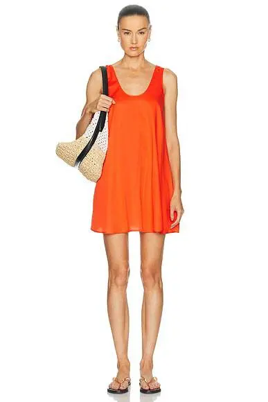LESET Yoko Mini Tank Dress - Feu