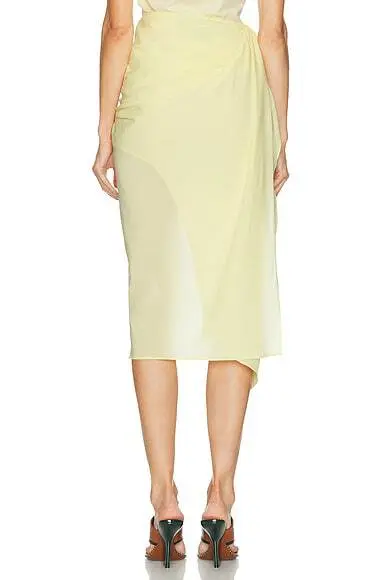 Jacquemus La Jupe Pareo Skirt - Light Yellow