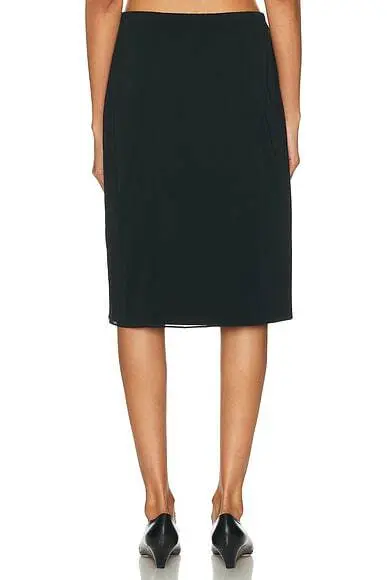 THE ROW Ivera Stretch Silk Chiffon Skirt