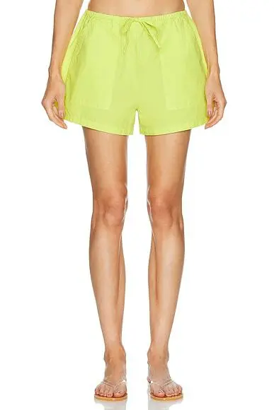 LESET Kyoto Pocket Short - Chartreuse