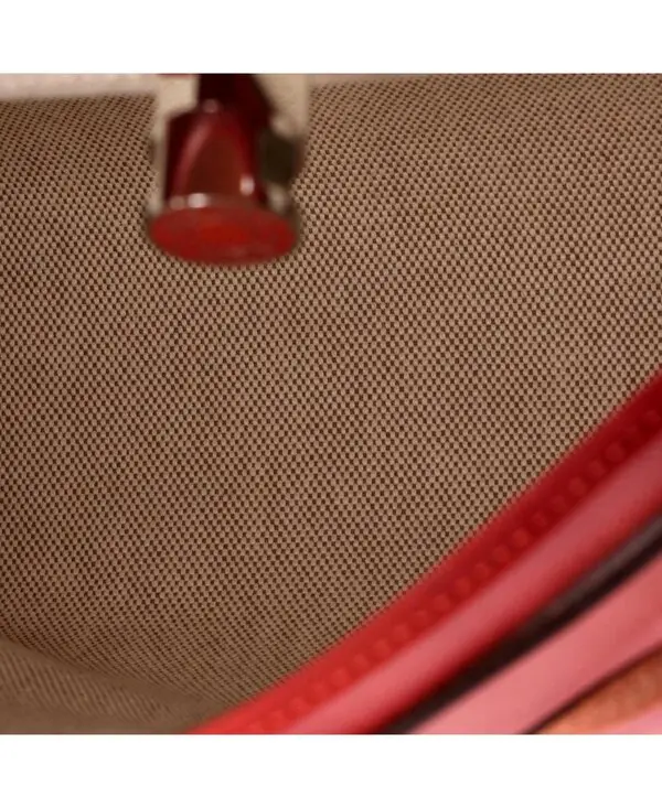 Hermès 31 Herbag Zip Berline Vache Canvas And Leather - Red