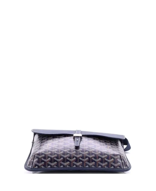 Goyard Coursier Messenger Bag Coated Canvas And Leather - Blue
