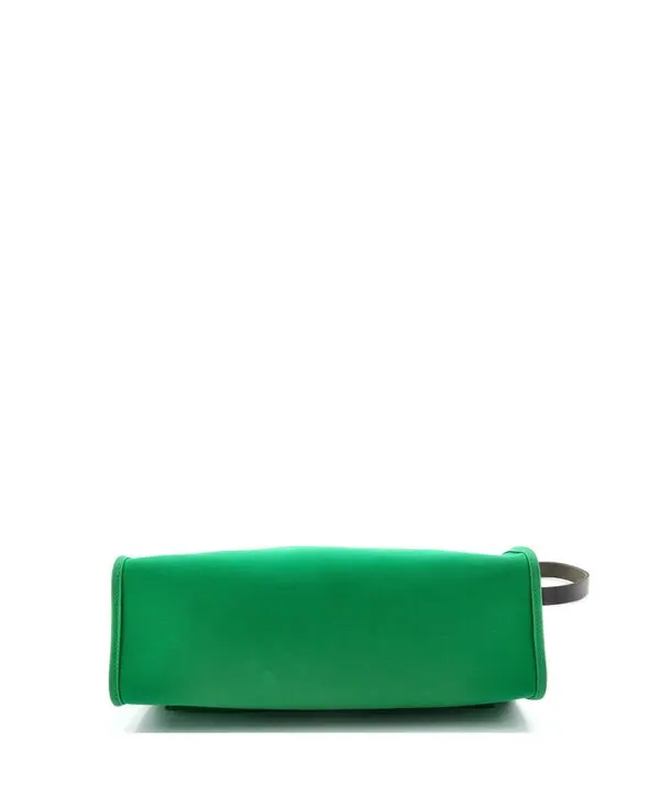 Hermès 31 Herbag Zip Leather And Toile - Green