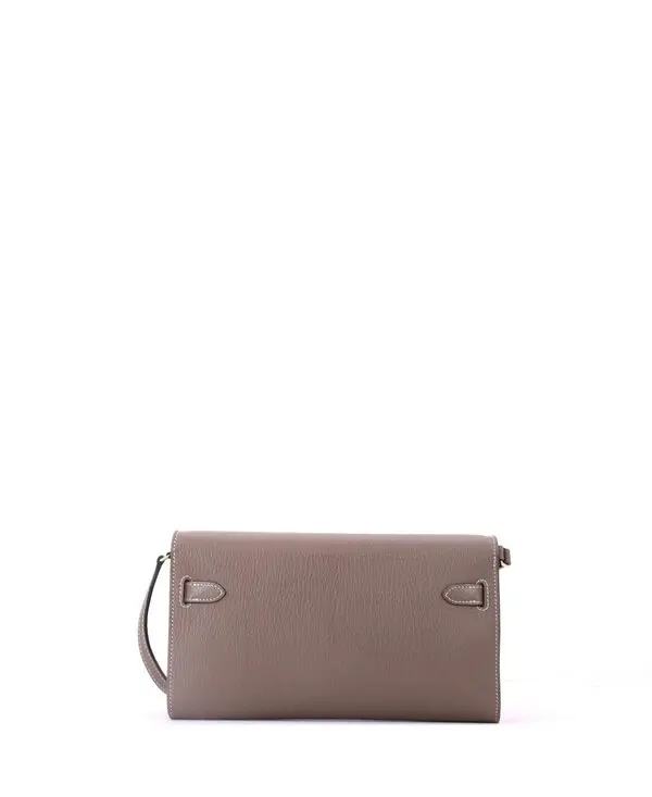 Hermès Kelly To Go Wallet Chevre Mysore - Gray