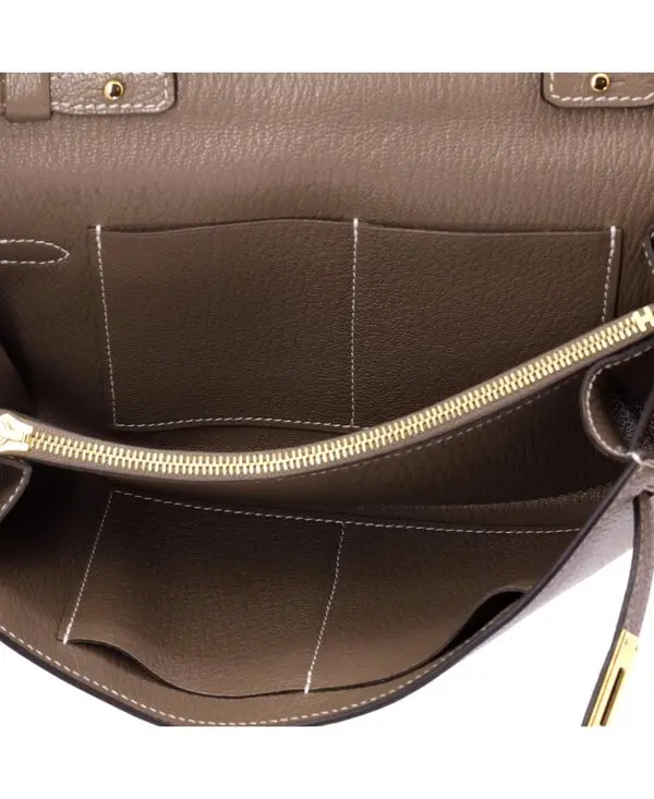 Hermès Kelly To Go Wallet Chevre Mysore - Gray