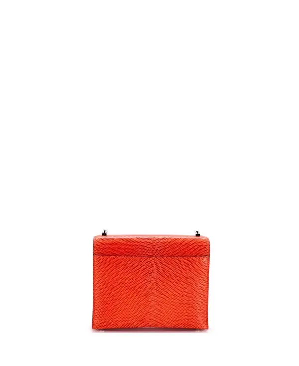 Hermès Mini Verrou Chaine Bag Lizard - Orange