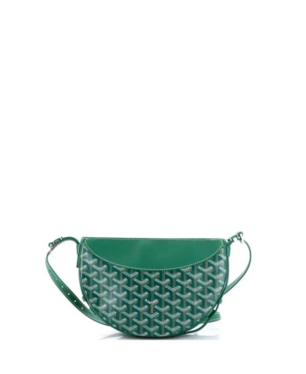 Goyard Hirondelle Shoulder Bag Coated Canvas And Leather - Green