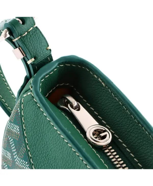 Goyard Hirondelle Shoulder Bag Coated Canvas And Leather - Green