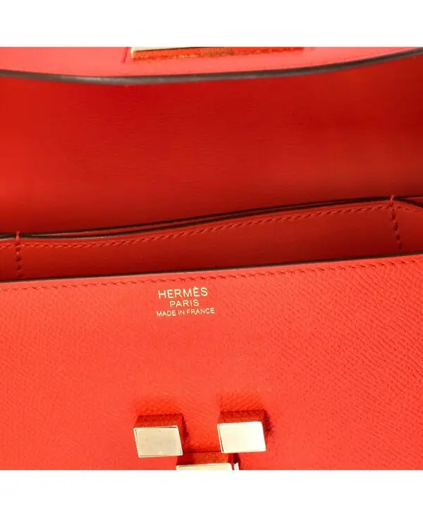Hermès 17 Mosaique Au 24 Bag Epsom - Red