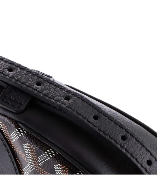 Goyard Hirondelle Shoulder Bag Coated Canvas And Leather - Black