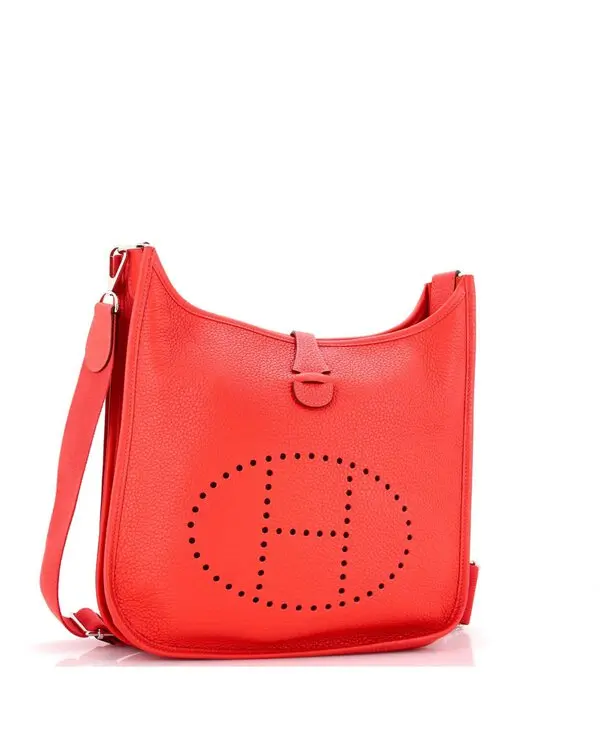 Hermès Pm Evelyne Bag Gen Iii Clemence - Red
