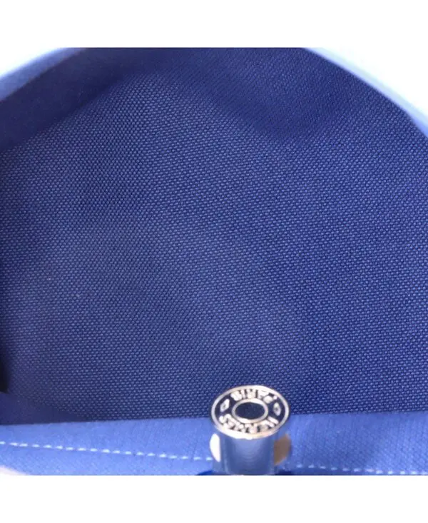 Hermès 31 Herbag Zip Leather And Toile - Blue