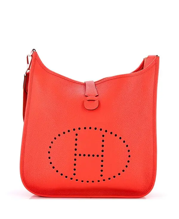 Hermès Gm Evelyne Bag Gen Iii Clemence - Red