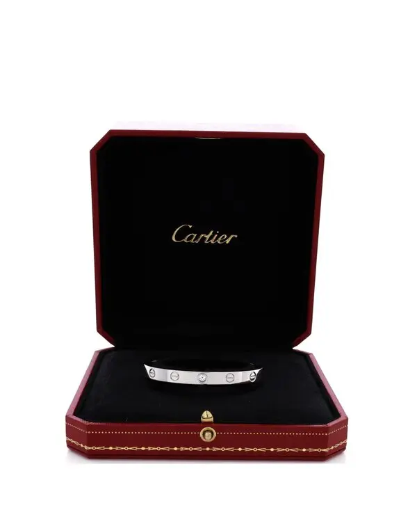CARTIER Love 1 Diamond Cuff Bracelet 18k Gold With Diamond