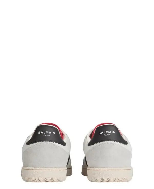 Balmain Swan Suede And Smooth Leather Trainers - Multicolor