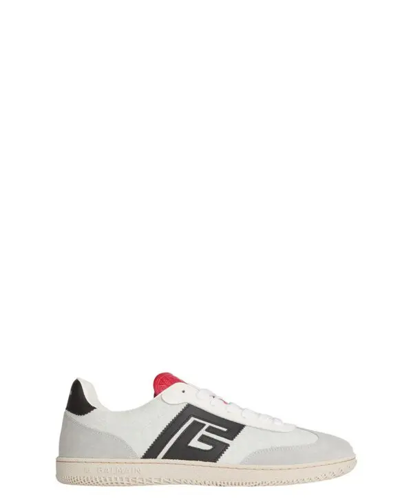 Balmain Swan Suede And Smooth Leather Trainers - Multicolor