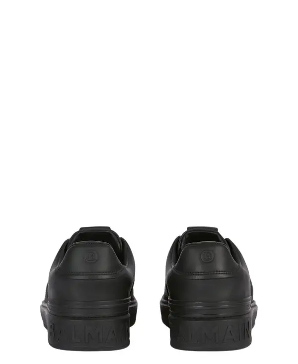 Balmain B-court Smooth Leather Trainers - Black