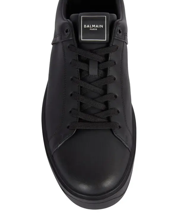 Balmain B-court Smooth Leather Trainers - Black