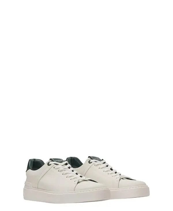 Balmain B-court Smooth Leather Trainers - Green