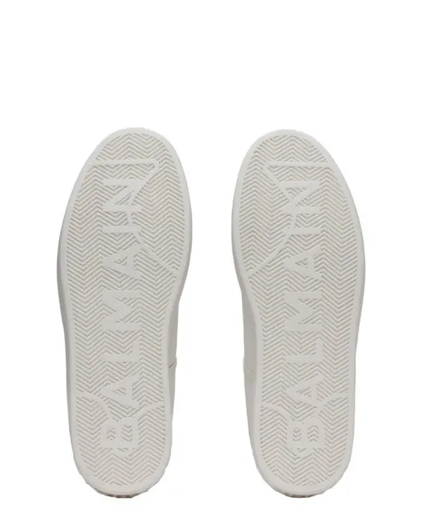 Balmain B-court Smooth Leather Trainers - Green