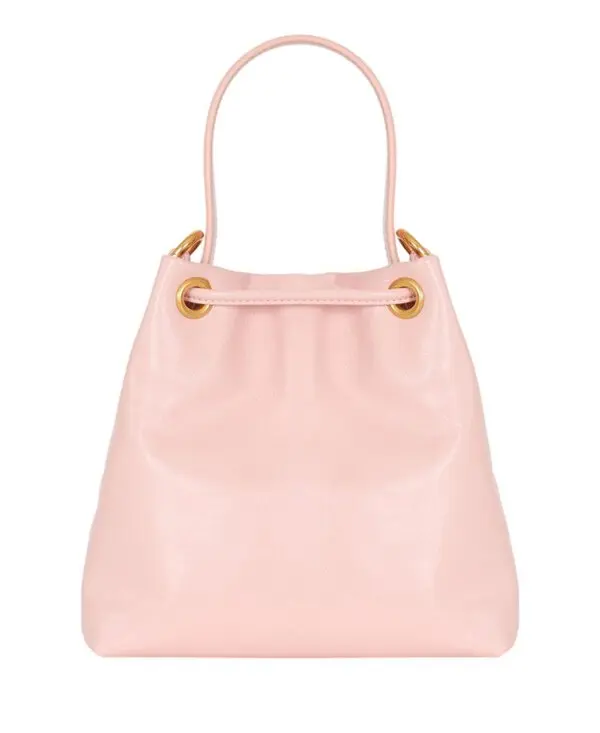 Balmain Pulse Bucket Bag In Smooth Leather - Pink