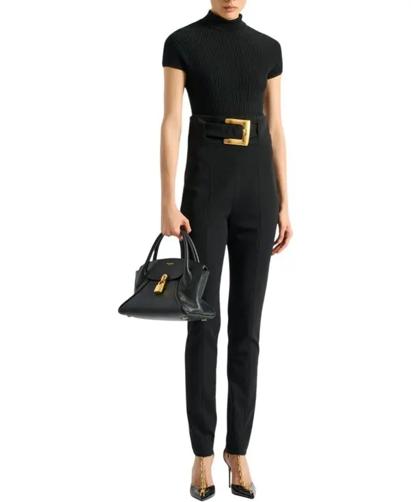 Balmain Ribbed Knit Halterneck Top
