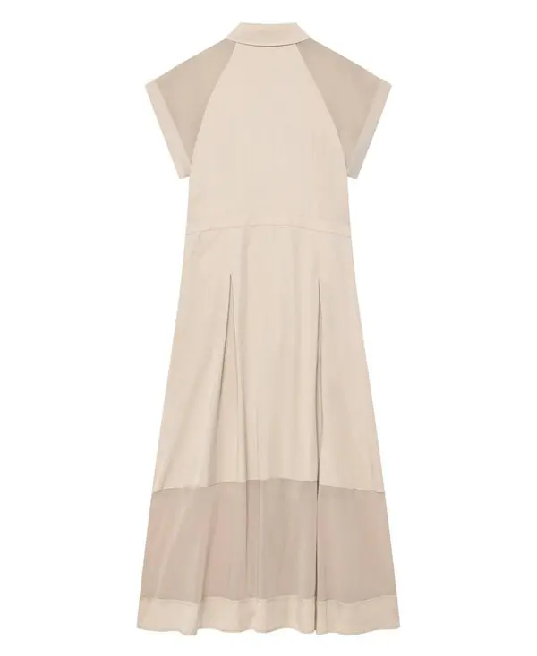 Mint Velvet Utility Midi Dress With Sheer Panelling