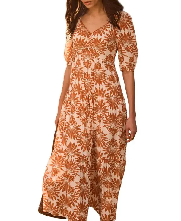 Mint Velvet Floral V-neck Midi Dress