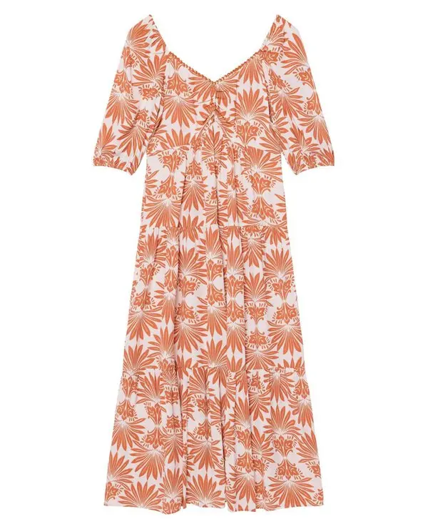 Mint Velvet Floral V-neck Midi Dress