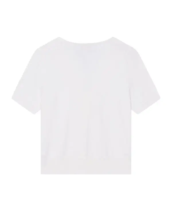 Mint Velvet Cotton Lace Trim V-neck Top
