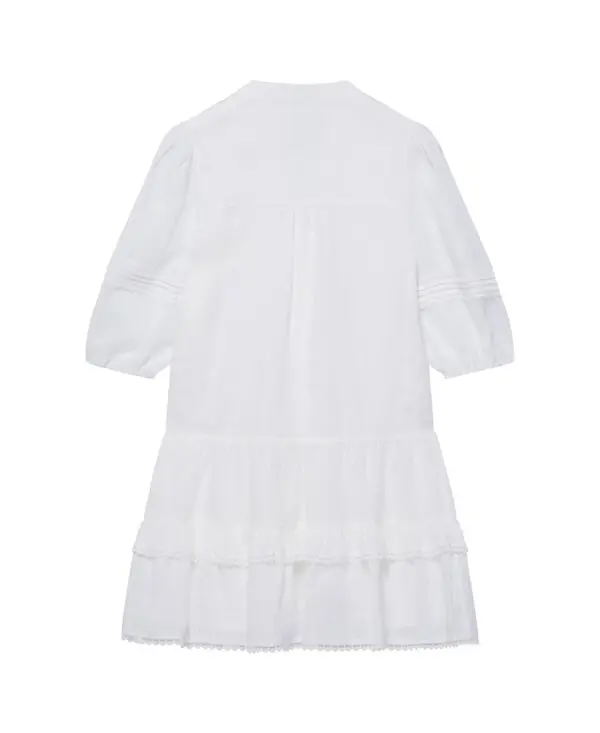 Mint Velvet Ramie Ruffle Mini Dress