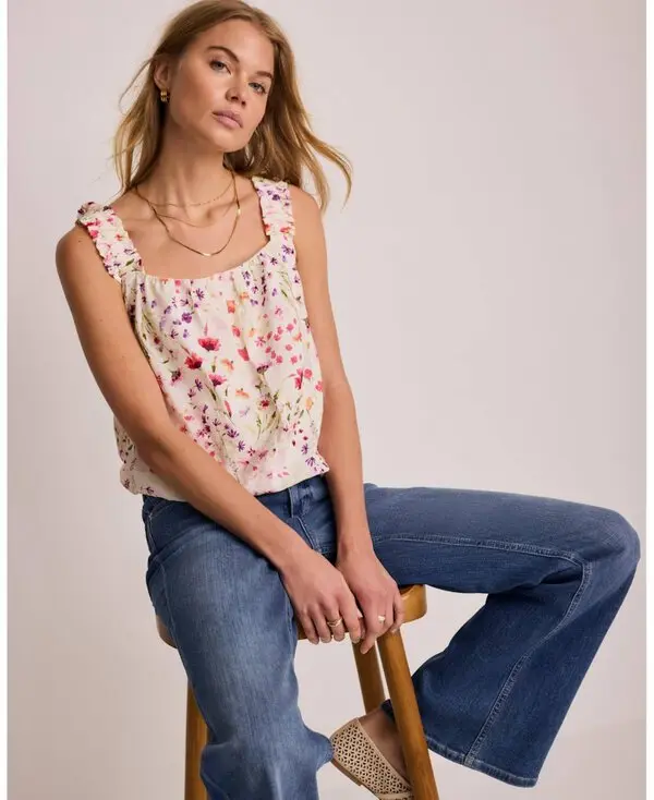 Mint Velvet Floral Print Bubble Hem Top