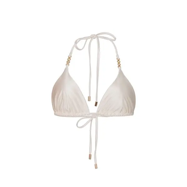 ANSE VICTORIN Sophia Bikini Top Cream - White