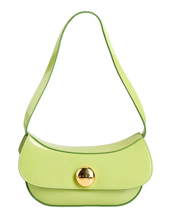 Marni Lime Leather Hobo Handbag
