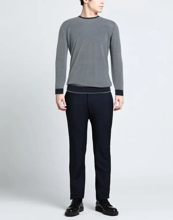 FILIPPO DE LAURENTIIS Midnight Cotton Jacquard Knit Crewneck Sweater