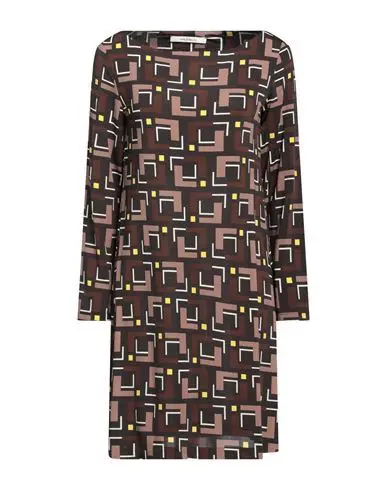 Malìparmi Mini Dress Dark Size Viscose, Elastane - Brown